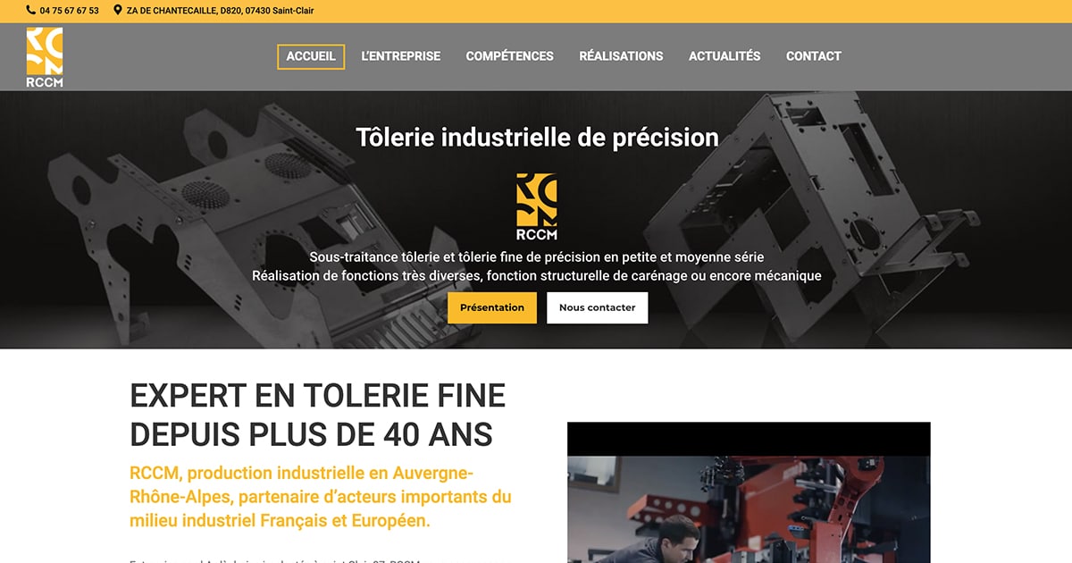 Réalisations - RCCM | Tôlerie fine de précision Rhône-Alpes